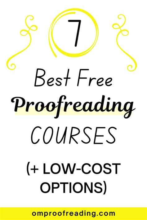 7 Best Free Proofreading Courses Low Cost Options 2023 Om Proofreading