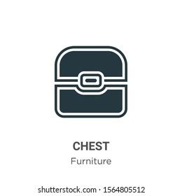 Chest Logo Design Vector Silhouette Illustration Stock Vector Royalty