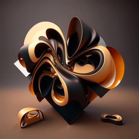Premium AI Image Abstract 3D Render Generative Ai