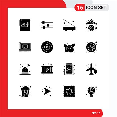 16 Thematic Vector Solid Glyphs And Editable Symbols Of Monitoring Winner Electric King Crown