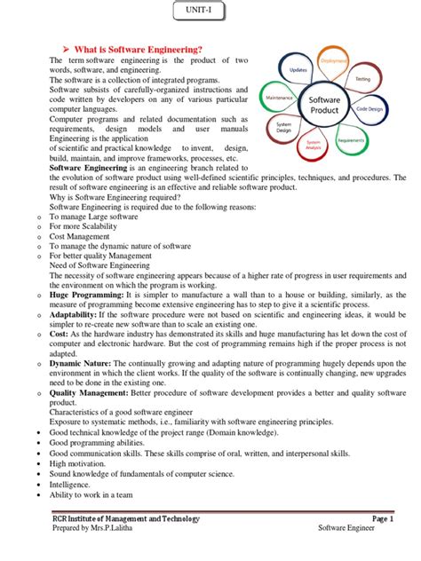 301 Software Engineering Unit 1 Pdf Pdf Software Development