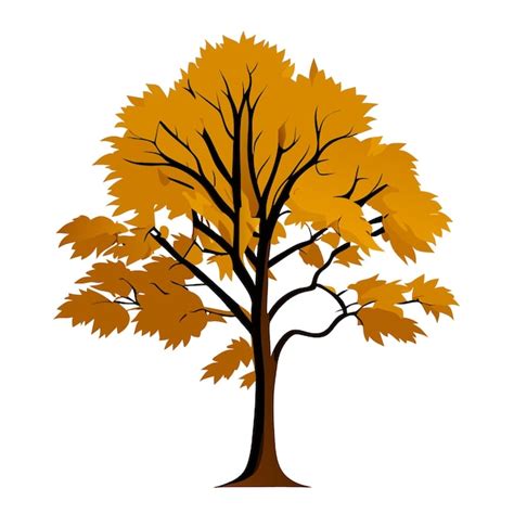 Premium Vector Maple Tree Vector Illustration Detailed Digital Art