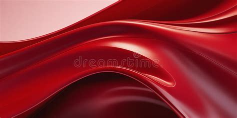 Background With Elegant Lines And Curves Forming An Abstract Movement In Red Stock Illustration