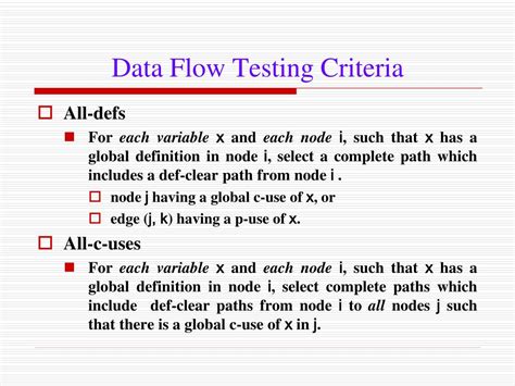 Ppt Dataflow Testing Done By Apriya 08csee17 Ii Msc Cs Powerpoint Presentation Id