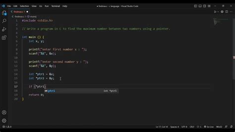Write A Program In C To Find The Maximum Number Between Two Numbers Using A Pointer