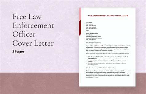 Law Enforcement Cover Letters