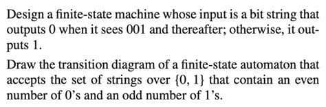 Find The Sets I O And S The Initial State And The Chegg Com