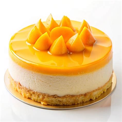 Mango Passion Fruit Cake Premium Ai Generated Image