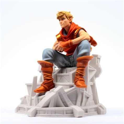 Hyper Detailed 3d Lucas Sitting On Victory A Stunning Plastic Figure