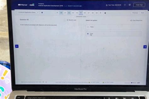Question 45 A Test Method Annotated With Ignore Will Not Be Executed