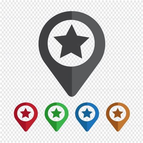 Map Pointer Star Icon Vector Art At Vecteezy