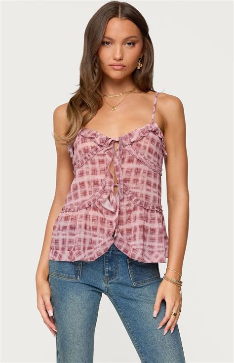 Printed Chiffon Tops Pacsun
