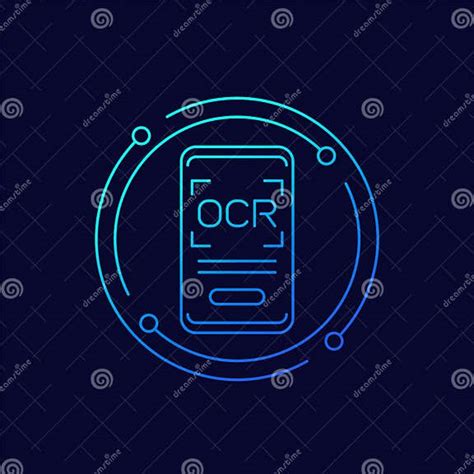 Ocr Optical Character Recognition Line Icon Stock Illustration Illustration Of Document