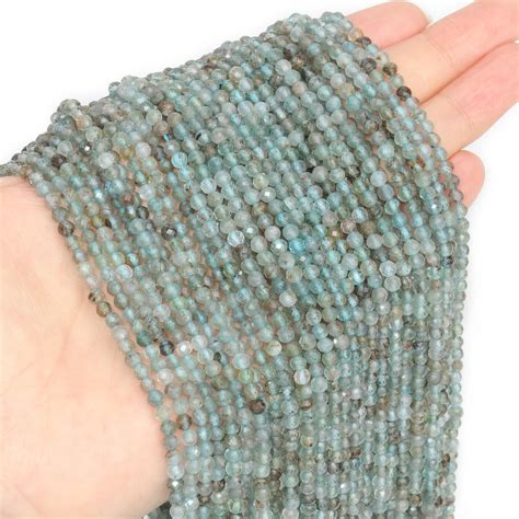 2 3 4mm Faceted Blue Kyanite Natural Gem Stone Bead Round Tiny Beads