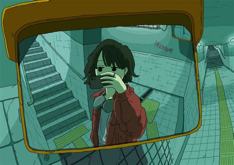 Safebooru 1girl Absurdres Alleyropolis Black Hair Bob Cut Cellphone