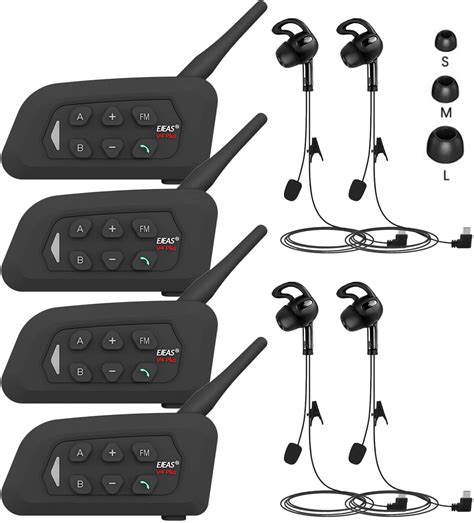 Ejeas V6c Referee Bluetooth Intercom 2 Way 1200m