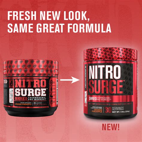 Nitrosurge Shred Pre Workout And Thermogenic Fat Burner Jacked Factory