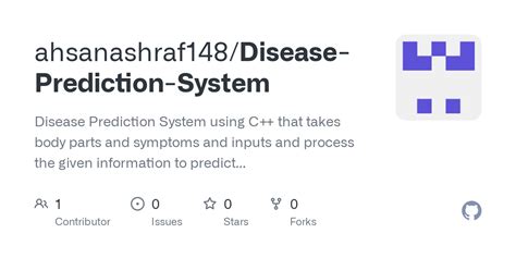 Github Ahsanashraf148disease Prediction System Disease Prediction