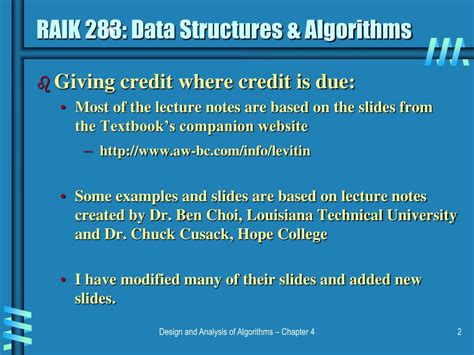 Ppt Raik 283 Data Structures And Algorithms Powerpoint Presentation