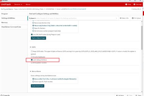 Cc1310 芯片烧录报错debug Interface Is Locked 低于 1ghz 论坛 低于 1ghz E2e™ 设计支持