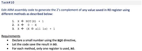 Task10 Edit Arm Assembly Code To Generate The 2s