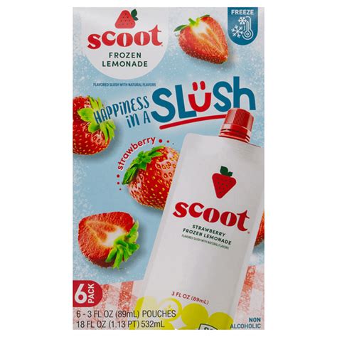 Scoot Slush Strawberry Frozen Lemonade 6 Pack 3 Fl Oz Delivery Or