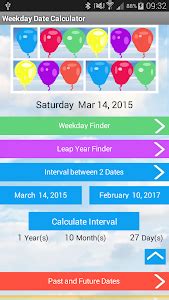 Weekday Date Calculator Android Tools Apps