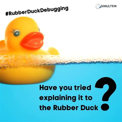 Simultem On Linkedin Funfactfriday Softwaredevelopmentadventures Rubberduckdebugging
