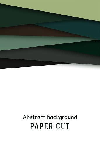 종이 절단 스타일의 추상기하학적 배경 직선 브로셔 포스터 전단지 광고를 위한 디자인 텍스트에 배치합니다 벡터 3차원 형태에 대한 스톡 벡터 아트 및 기타 이미지 Istock