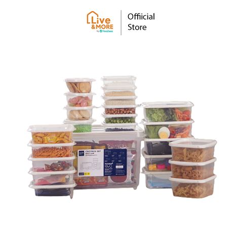 Super Lock Micronware ไมโครแวร์ ชุดกล่องใส่อาหาร Chef Box รวม 48 ชิ้น 24 กล่อง รุ่น 6613 S48
