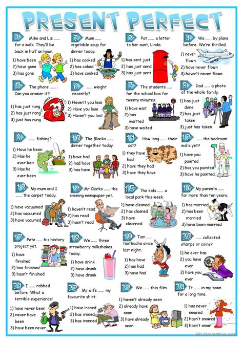 Present Perfect Simple Tasks