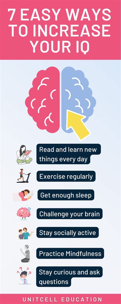 5 Easy Ways To Increase Your Iq Infographic Increase Knowledge How