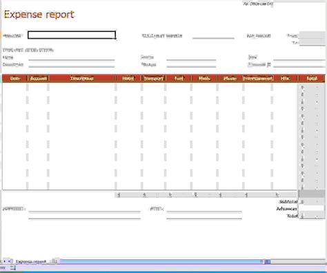 Expense Report Template Xls Toptemplatemyid