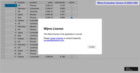 Wijmo Angular Forked Codesandbox