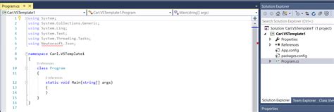 Creating A Template In Visual Studio Carl De Souza
