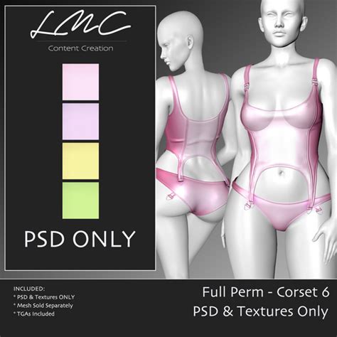 Second Life Marketplace Lmc Psd Corset 6 Psd And Textures Only