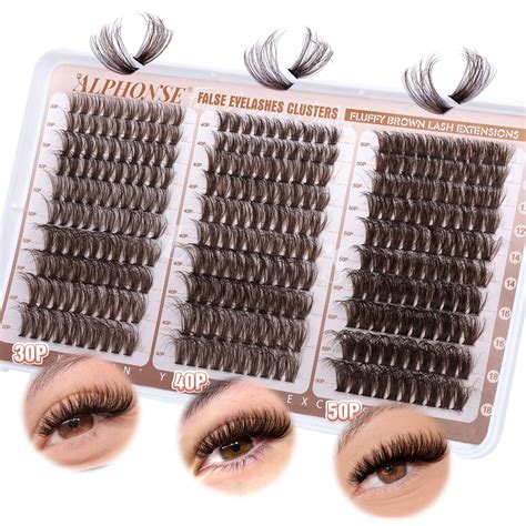 Snapklik Com ALPHONSE Thick Lash Extension Kit Fluffy Cluster Eyelash Extensions Wispy Lash