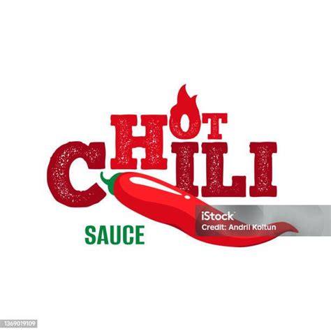 레드 핫 칠리 소스 아이콘 기호 로고 기호 컨셉 디자인 흰색 배경에 화염 카이엔 고추 벡터 일러스트레이션 양념류에 대한 스톡