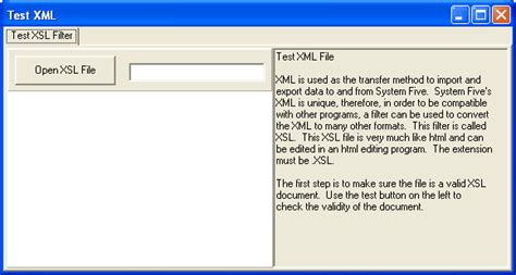 Test Xml Dialog Box