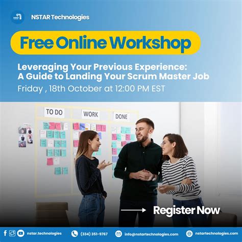 Scrum Agile Career Projectmanagement Freeworkshop Nstar Technologies