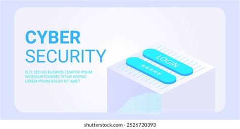 Cyber Security Isometric Concept Antivirus Encryption Stock Vector