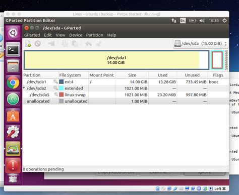 1604 Ubuntu On Virtualbox Gparted Not Showing Added Disk Space Ask Ubuntu