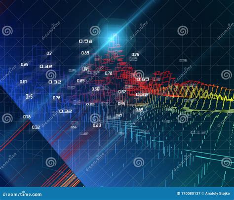 Abstract Futuristic Concept Of Predictive Analysis Big Data Quantum Virtual Cryptography Stock