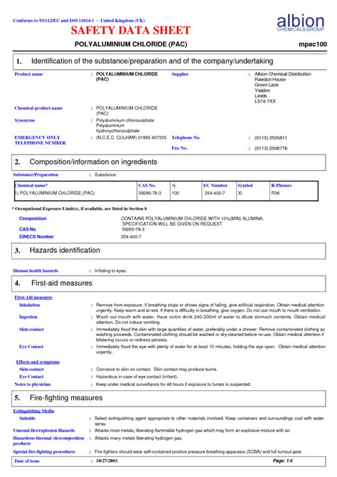 Aluminum Chlorohydrate Msds At Jackie Proctor Blog