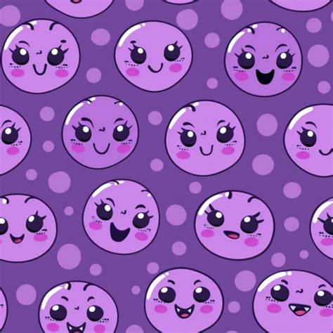 Download Playful Purple Smiley Faces Pattern Patterns Online Creative
