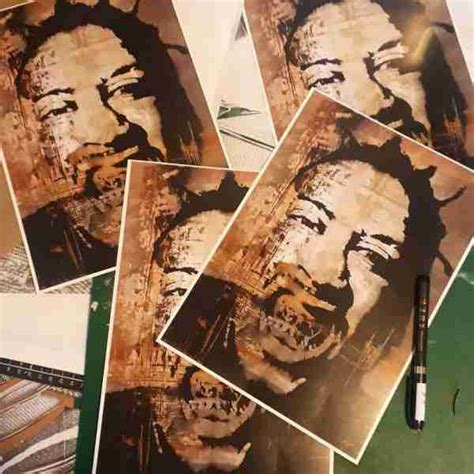 Old Dirty Bastard Wu Tang Clan ODB Original Stencil Art Print Signed Katie Atkins Artist