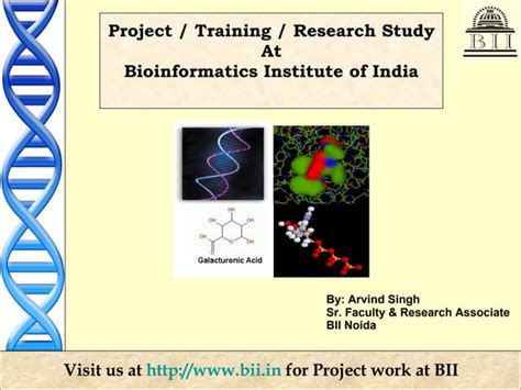 Bioinformatics Project Training For 246 Month Ppt