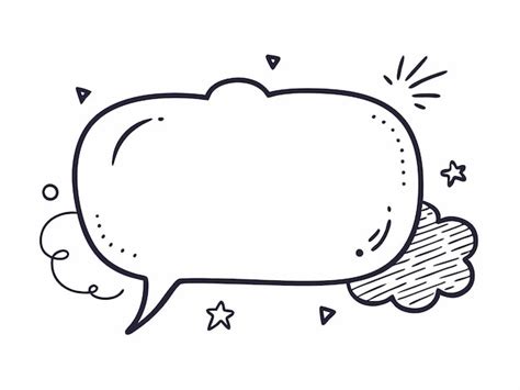 A Drawing Of A Speech Bubble With A Cloud In The Background Premium AI Generated Vector