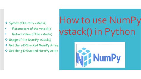 How To Use Numpy Vstack In Python Spark By Examples