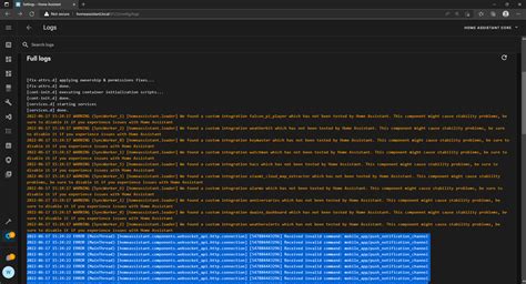 Question About An Error Showing In My Home Assistant Log Hoping To Get Some Help With How Remove